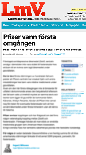 Ingert Nilsson hyllar Pfizer - vann delseger mot mammor med ...