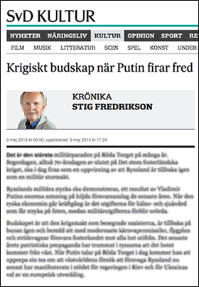 Stig Fredrikson (SvD) upprörd av parad i Moskva - Vilka journalister på ...