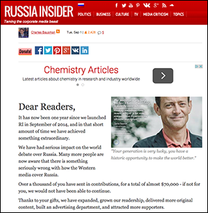 Russia Insider - "A Message From the Editor" - Charles Bausman - NewsVoice