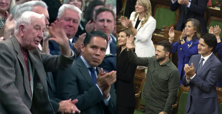 Tidigare Waffen-nazisten Yaroslav Hunka i möte med Trudeau och Zelensky ...