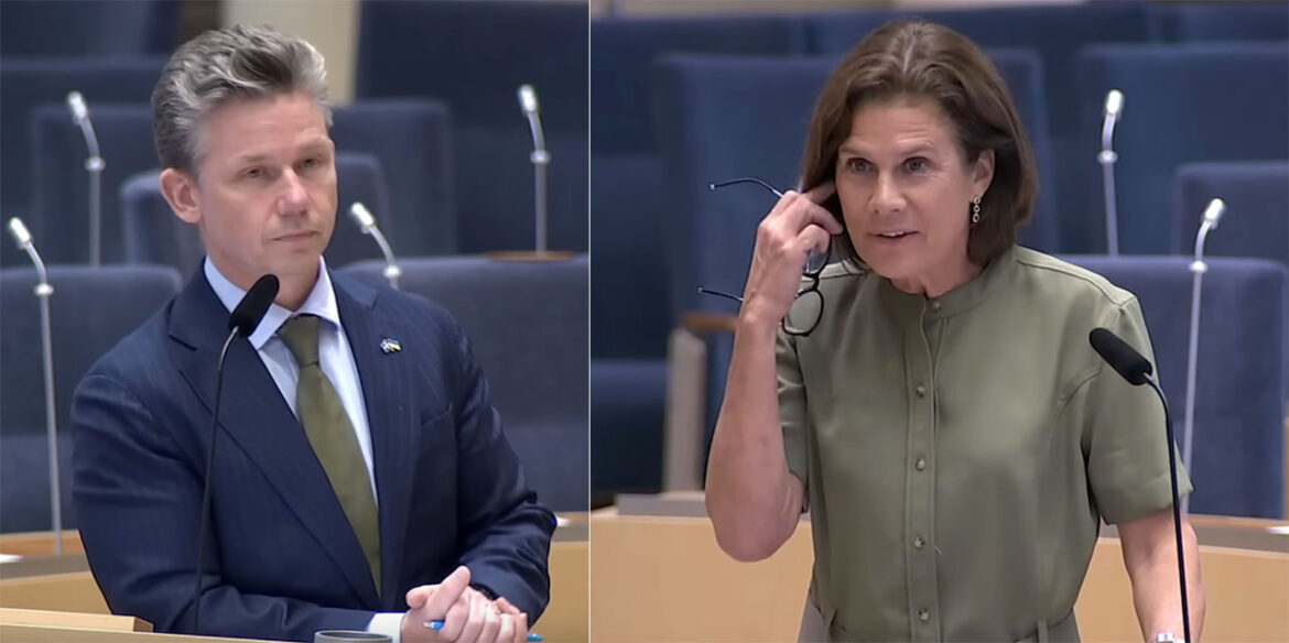Pål Jonson duckar Elsa Widdings frågor om kärnvapen mot Ryssland ...